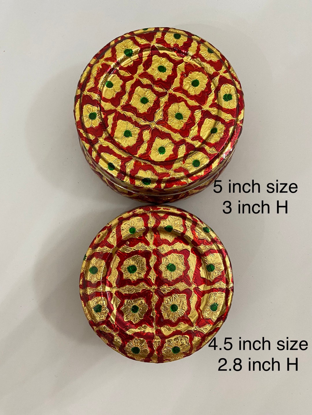 Meenakari Combo 2set-meenakari Steel Box Set. Unique Steel Box Set. Unique Gift Ideas. Budget ...