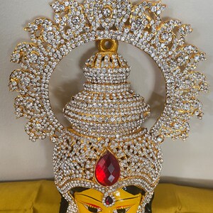 Goddess Vara Maha Lakshmi Devi Face Idol. Premium Quality Stone Studded ...