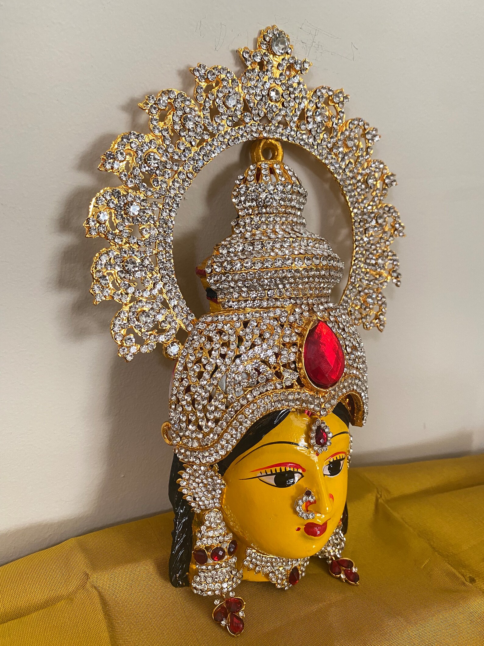 Goddess Vara Maha Lakshmi Devi Face Idol. Premium Quality Stone Studded ...