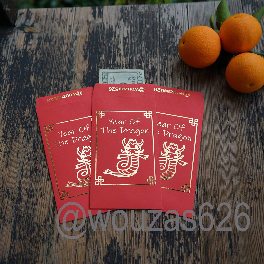 Lucky Red Envelopes Are Hand Drawn, Gold Embossed. Given Out on Special ...