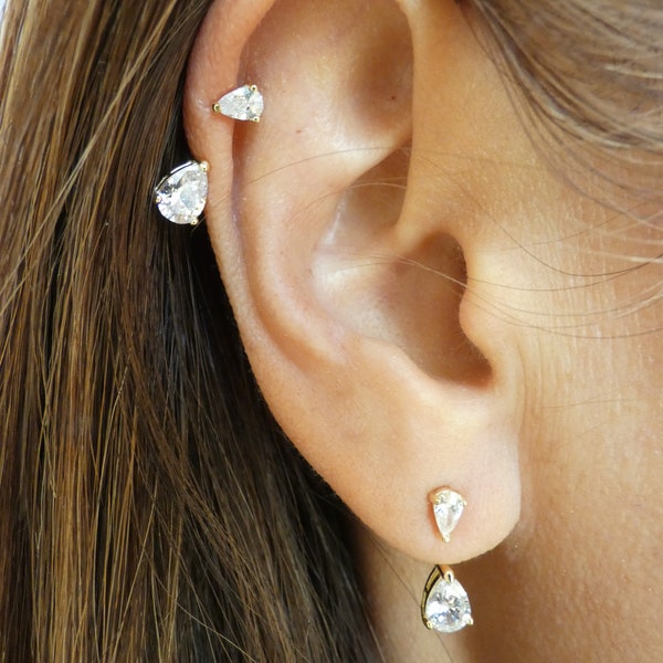 Front Back Earrings - Etsy
