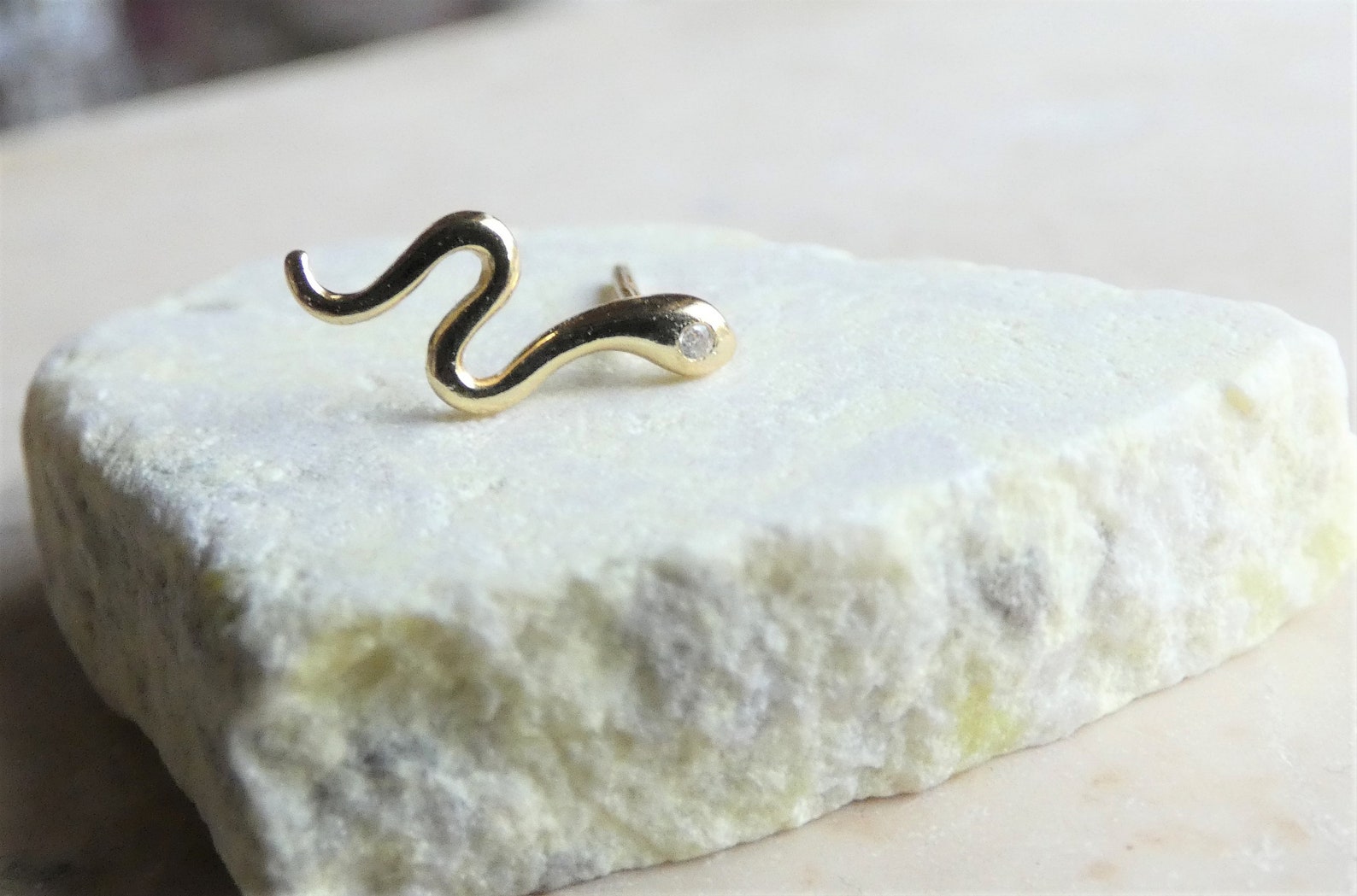 Snake Stud Snake Earring Small Studs Small Earrings - Etsy