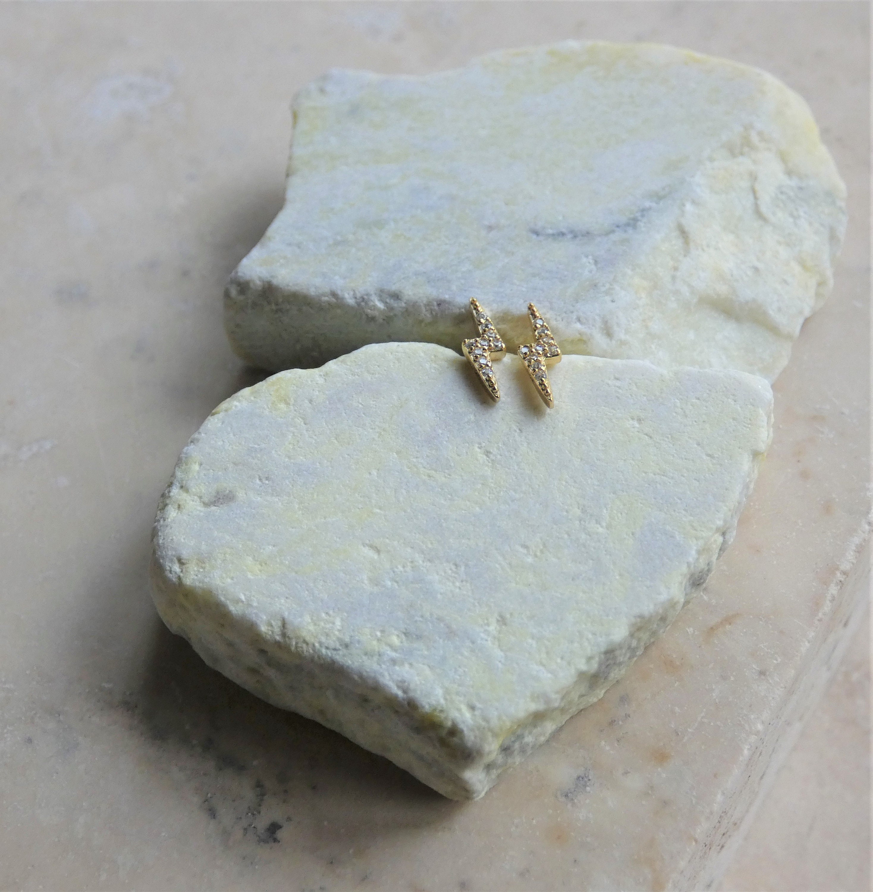 Tiny Studs Lightning Bolt Studs Thunder Bolt Studs Small - Etsy