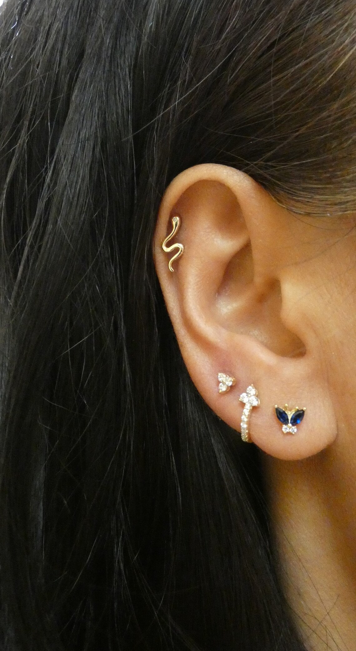 Snake Stud Snake Earring Small Studs Small Earrings - Etsy