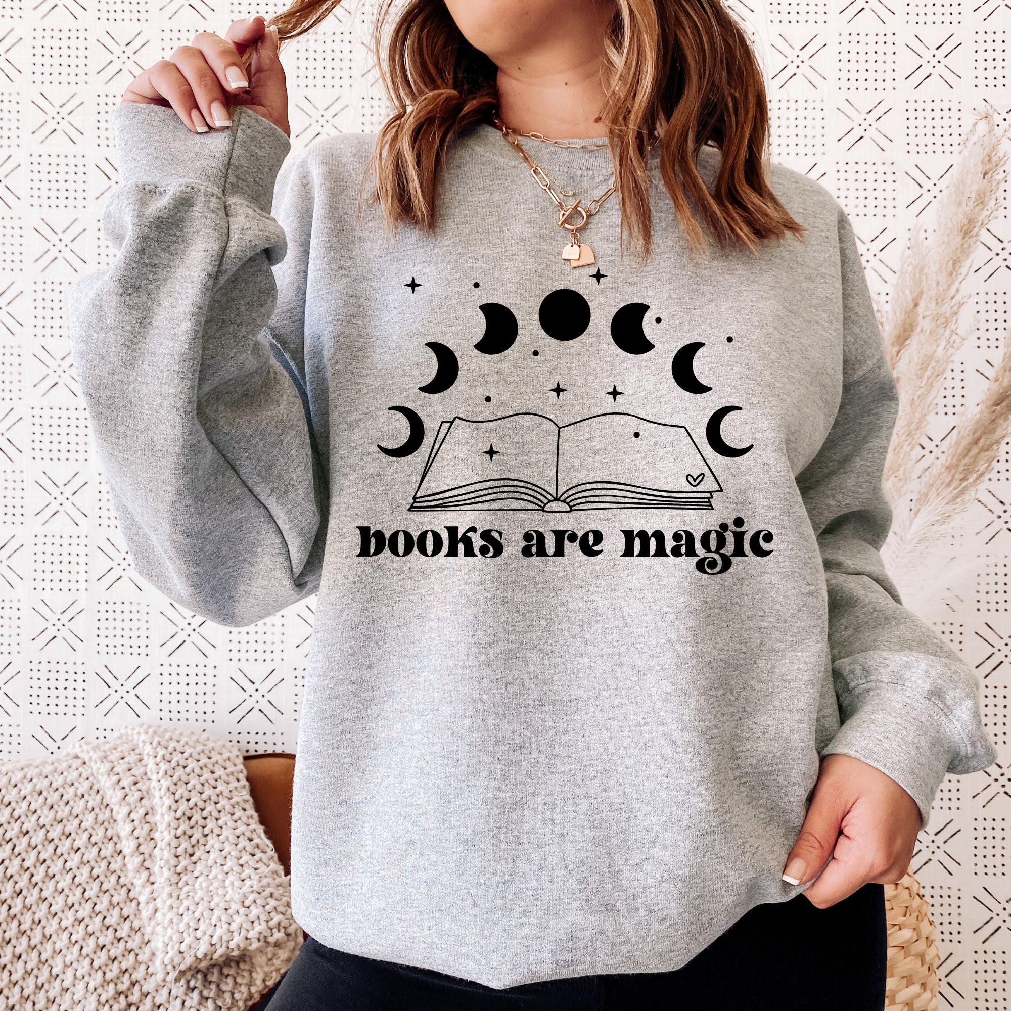 Books Are Magic Sweatshirt Women's Graphic Crewneck | Etsy