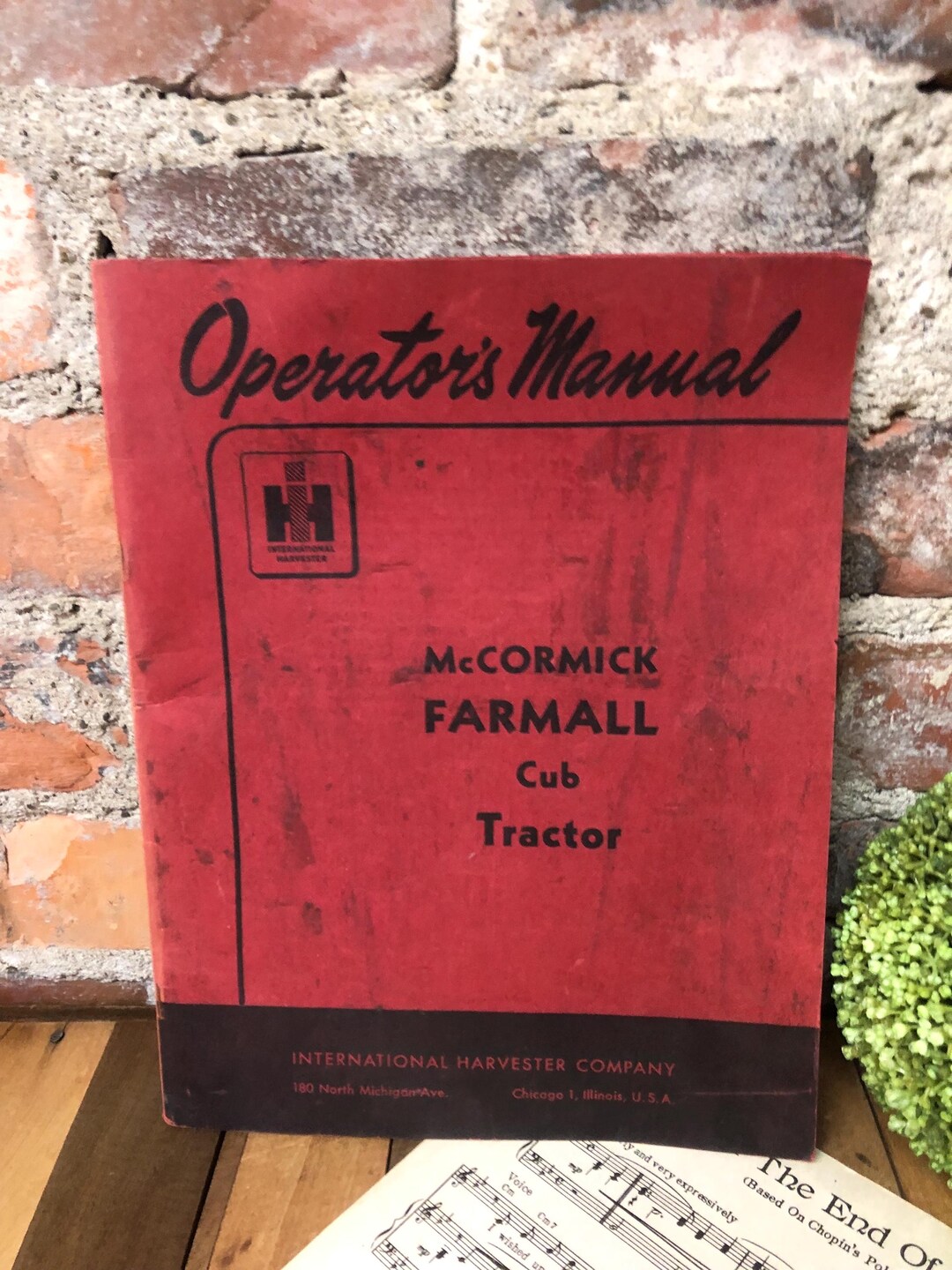 Vintage Mccormick Farmall Cub Tractor Operator's Manual Booklet: 1950s ...