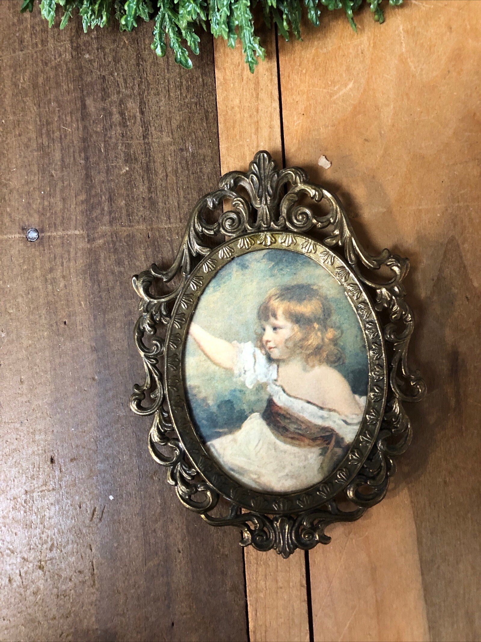 Vintage Italy Metal Oval Wall Frame Master Hare Print Sir - Etsy