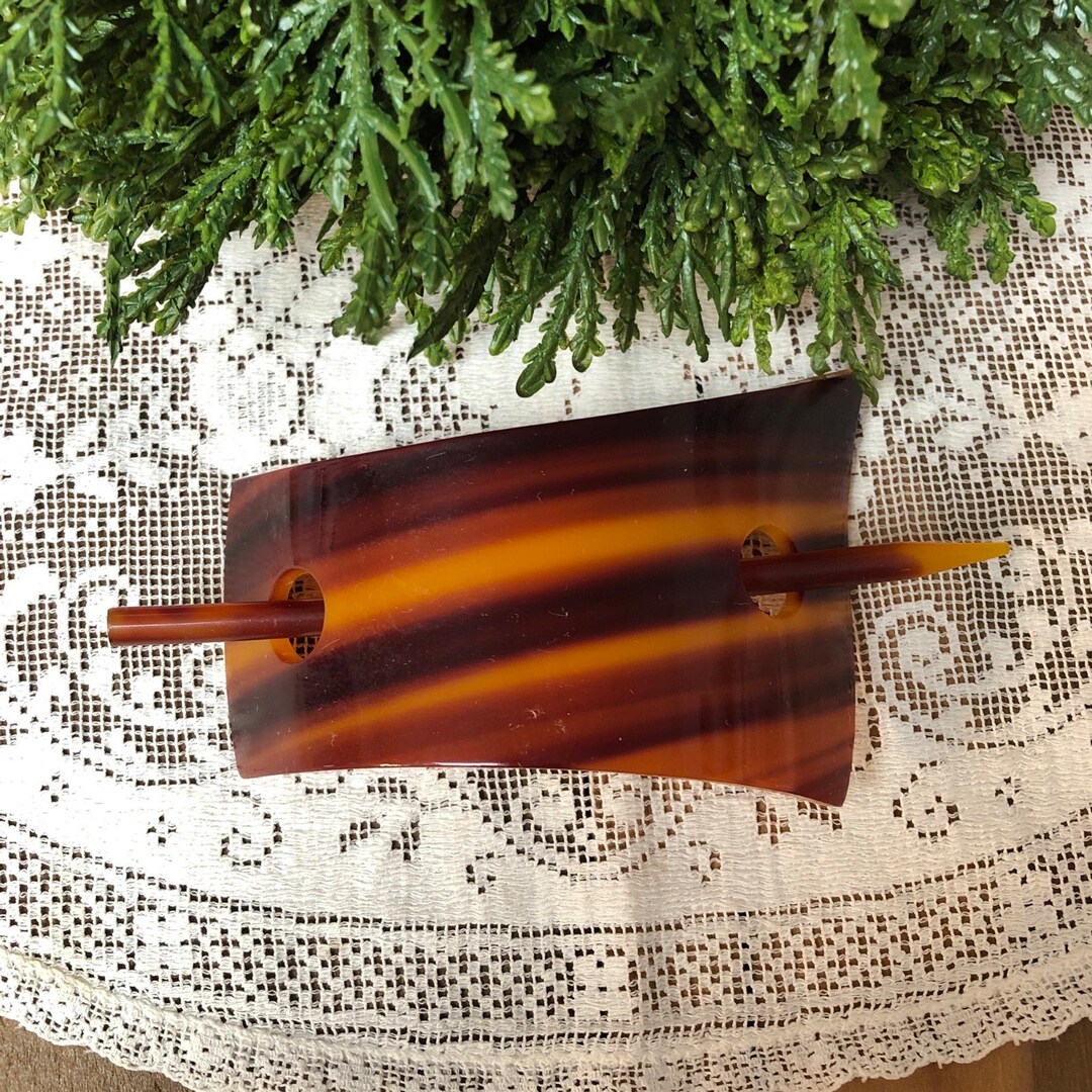 Vintage Ponytail Holder Hair Slide Arched Bun Cover W/stick Y2K ...