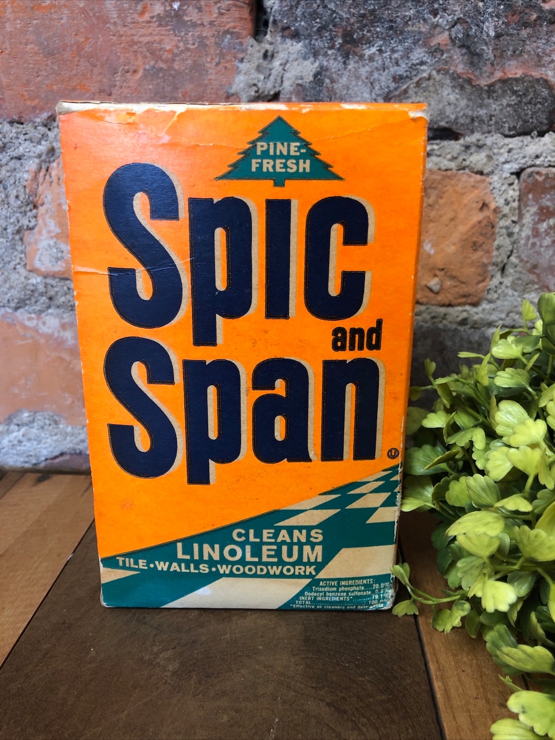 Vintage SPIC and SPAN Powder Soap Cleaner Sealed Box RARE 50's Era ...