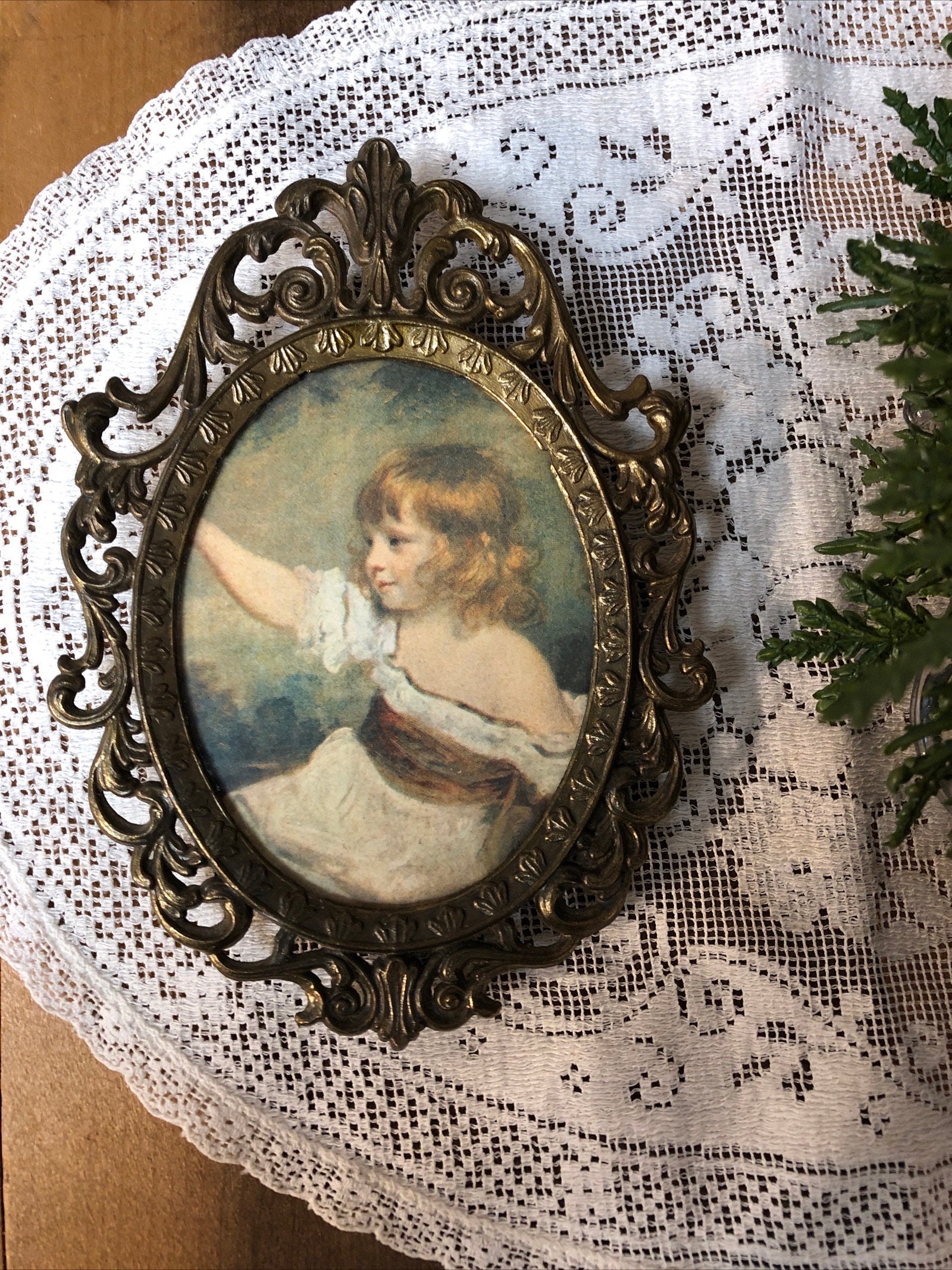 Vintage Italy Metal Oval Wall Frame Master Hare Print Sir - Etsy