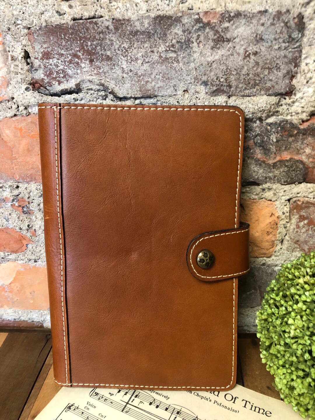 PATRICIA NASH Chieti Agenda Planner Tan Heritage Italian Leather 6 Ring ...