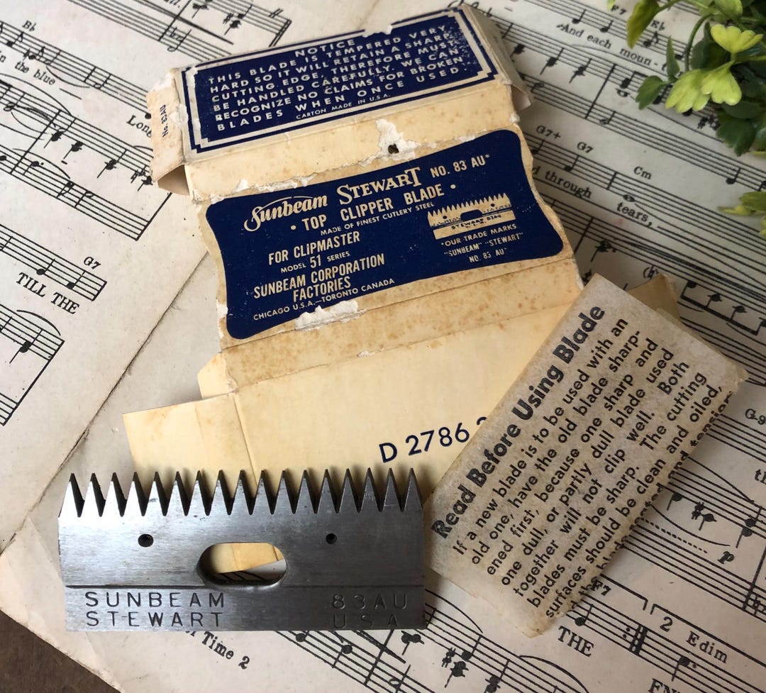 Vintage Sunbeam-stewart Top Clipper Blade No. 83AU Model 51 Series for ...