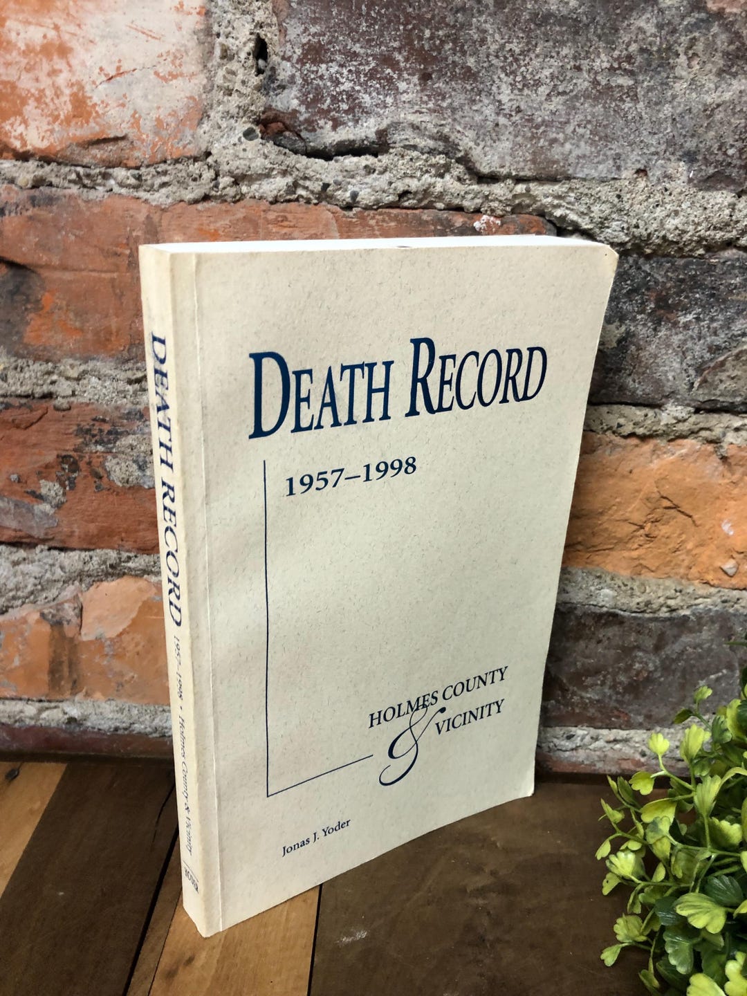 Vintage Death Record Book 1957-1998 Holmes County Ohio Amish Mennonite ...