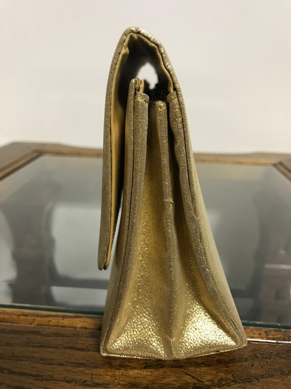 VTG 80’s Bechamel Designer Vintage Metallic Gold Lamé… - Gem