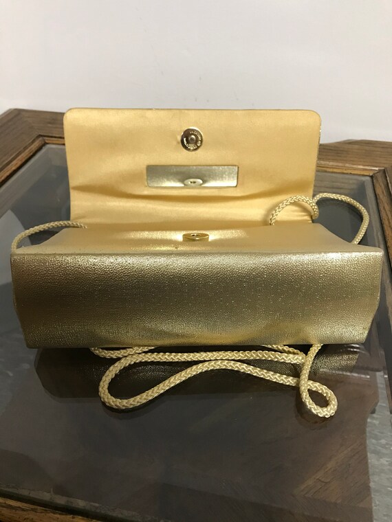 VTG 80’s Bechamel Designer Vintage Metallic Gold Lamé… - Gem