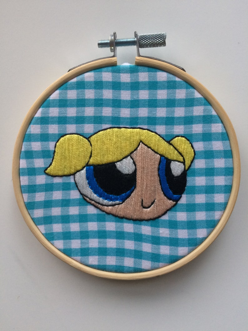 Bubbles Powerpuff Girl Hand Embroidery - Etsy