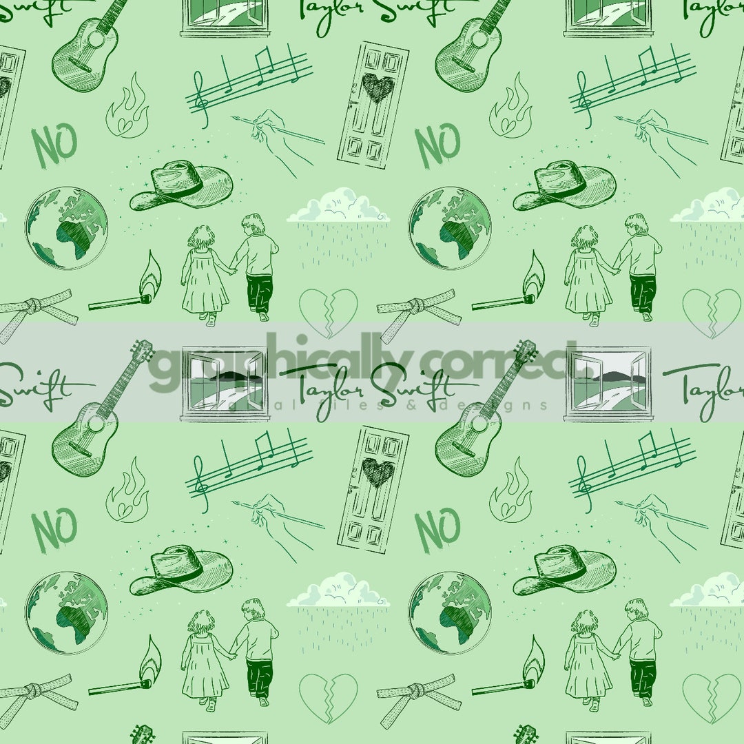 Taylor Swift Debut Icons Digital Seamless File Paper Sublimation