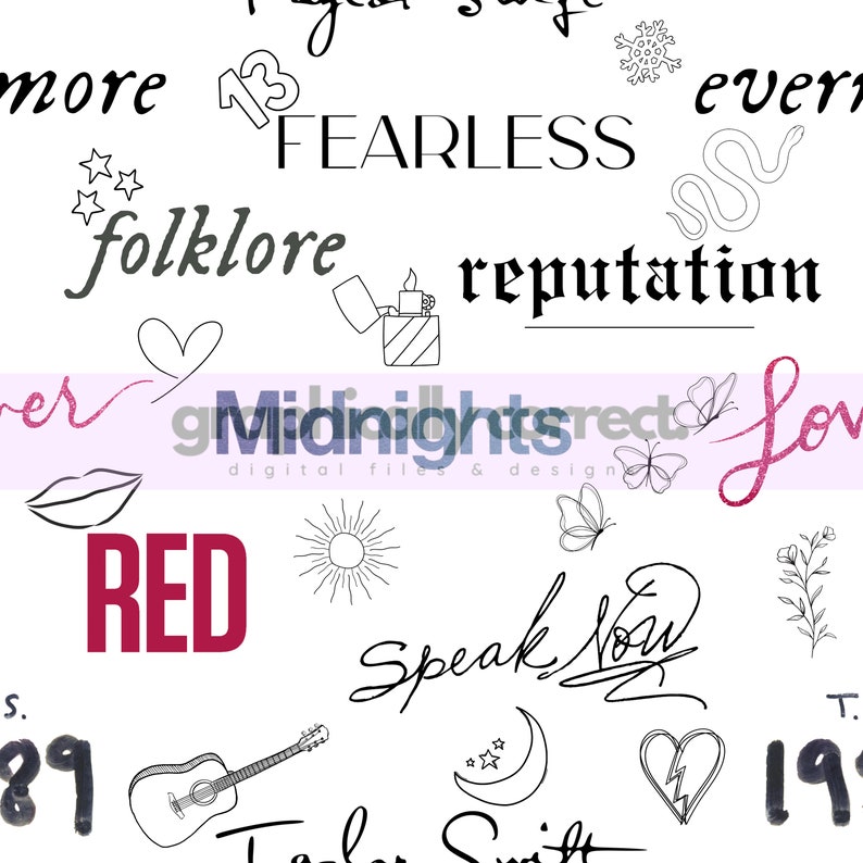 Taylor Swift Albums Digital Seamless File Paper Sublimation Etsy