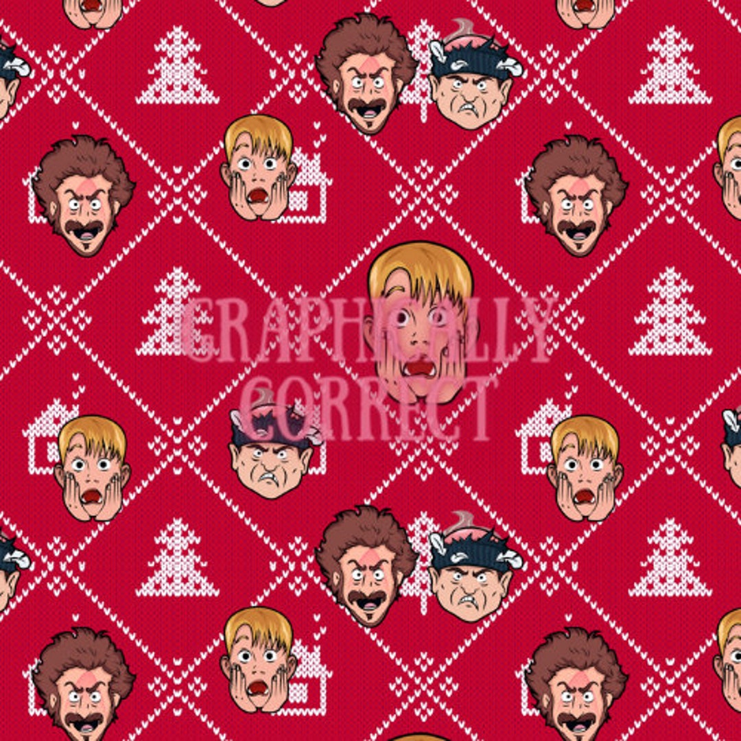 Home Alone DIGITAL Seamless File Paper Sublimation Sublimate Pattern ...