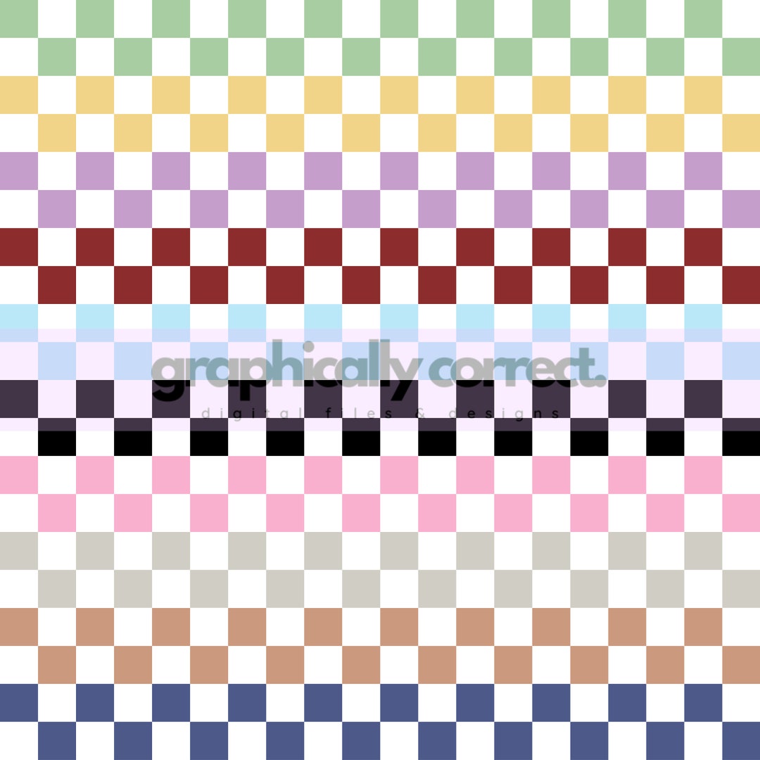 Eras Checkered Colors DIGITAL Seamless File Paper Sublimation Sublimate ...