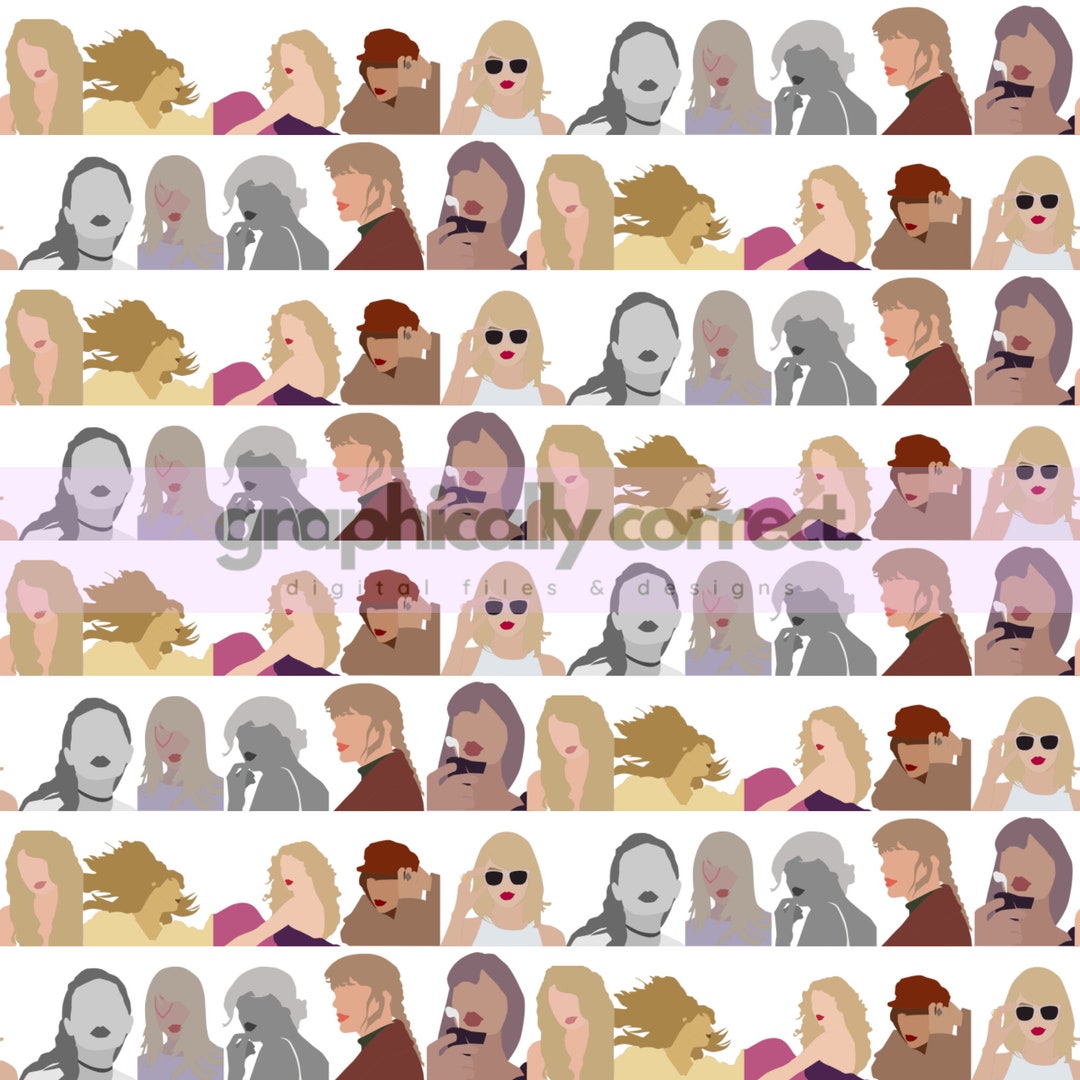Taylor Swift Icons Lines Digital Seamless File Paper Etsy