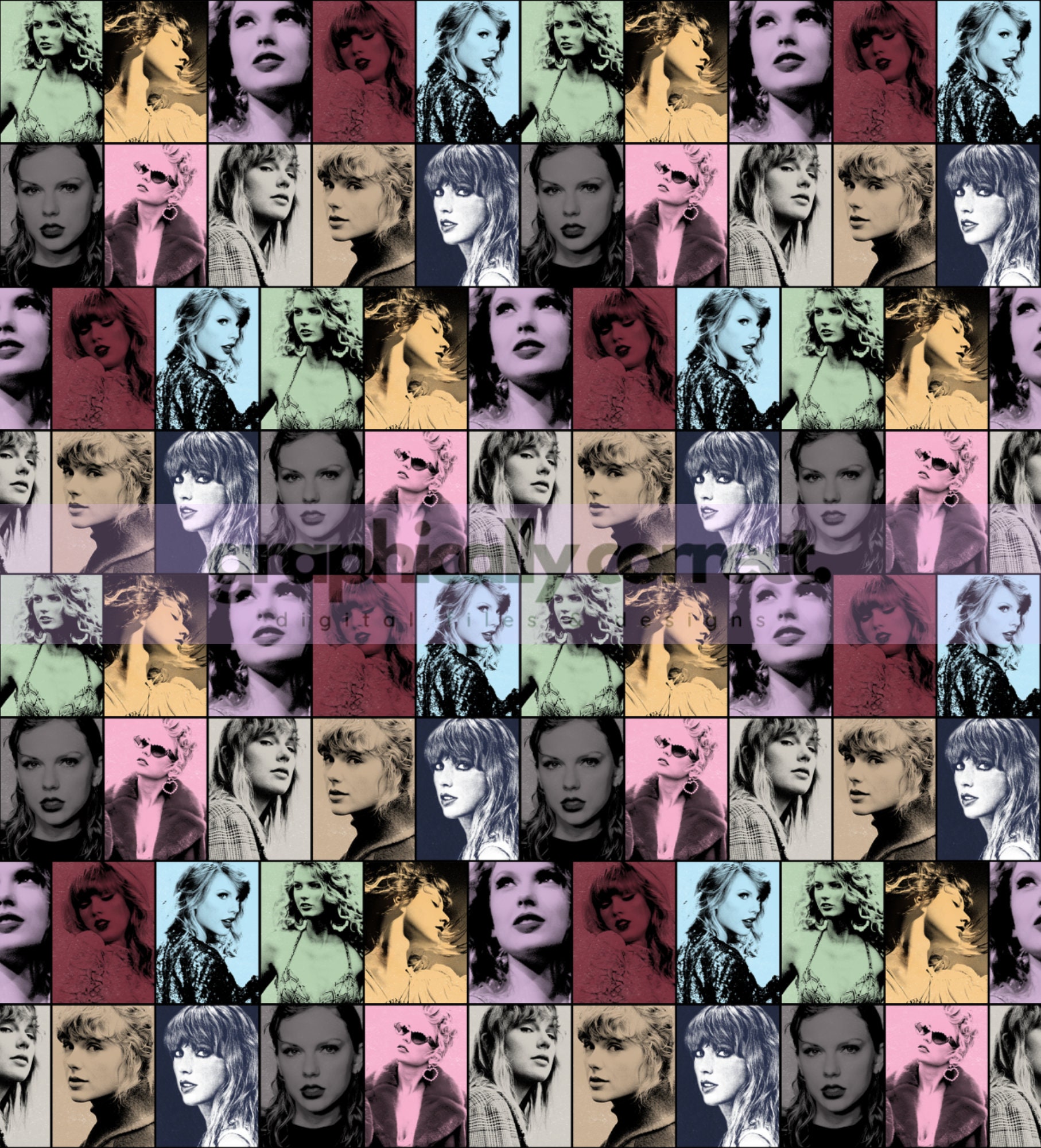 Taylor Swift Eras Digital Seamless File Paper Sublimation Etsy Canada