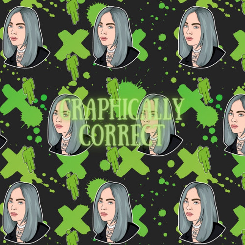 Billie Eilish DIGITAL Seamless File Paper Sublimation - Etsy