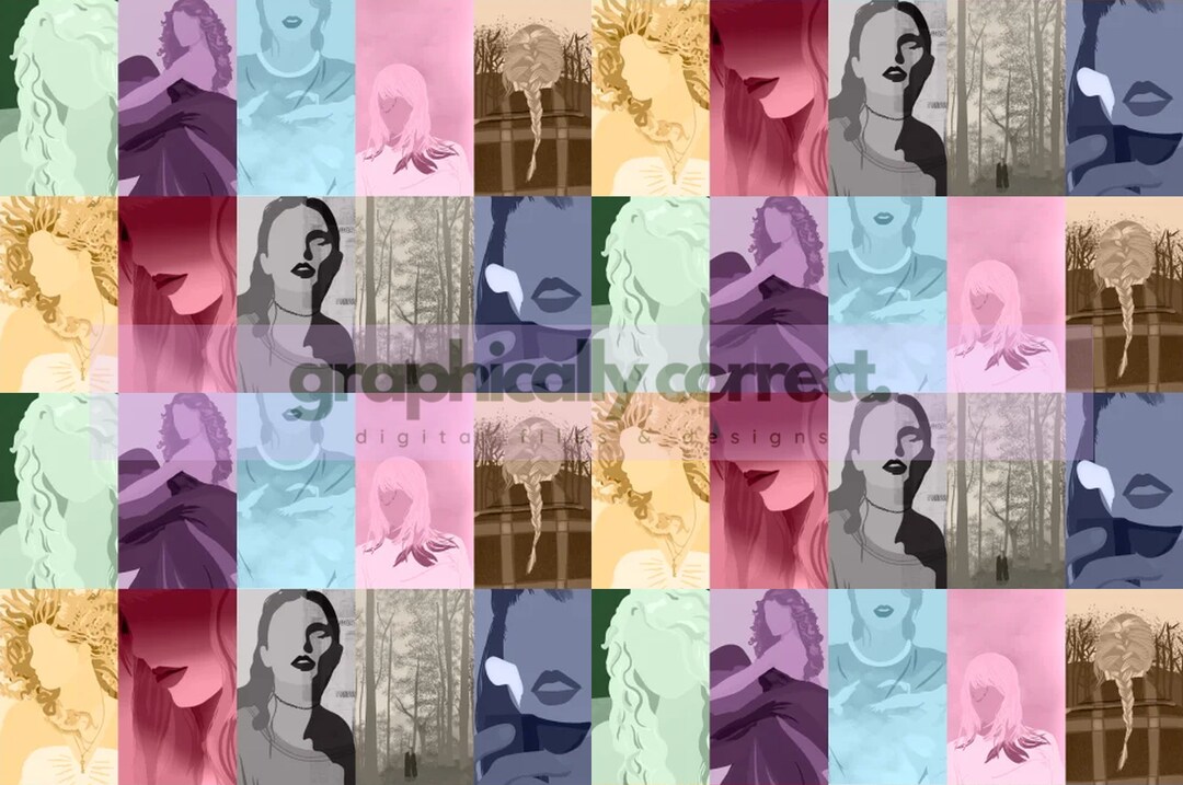 Minimalist Eras Colorful DIGITAL Seamless File Paper Sublimation ...