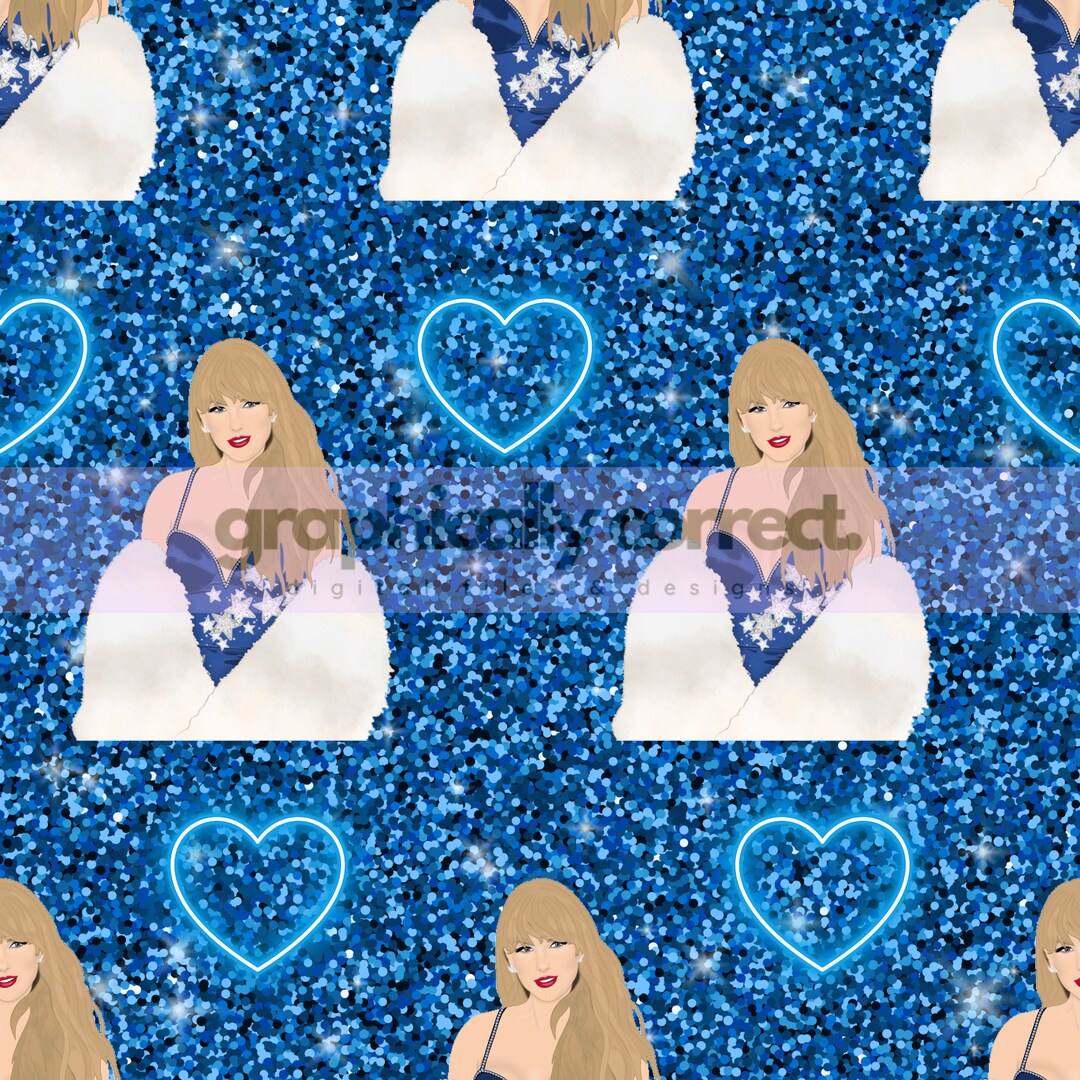 Taylor Swift Blue Digital Seamless File Paper Sublimation Etsy