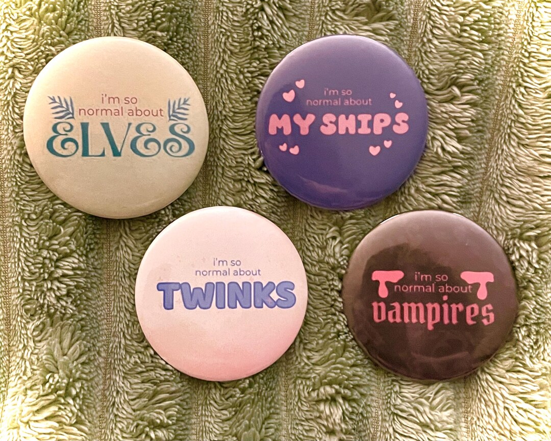 I’m so Normal Button Badges, Fanfiction Button, Fantasy Button, Nerdy ...