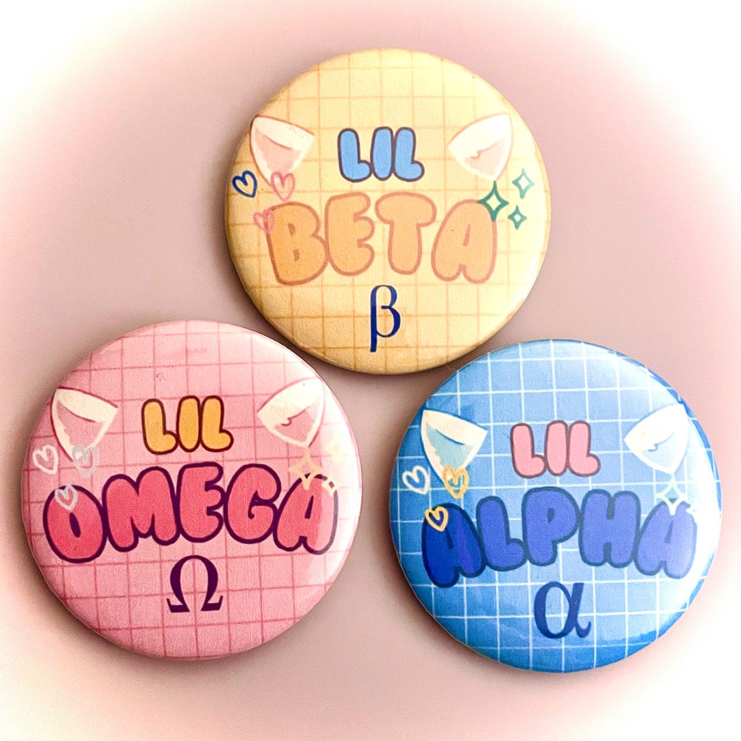 ABO Buttons, Alpha Button, Omega Button, Beta Button, AO3 Tags ...
