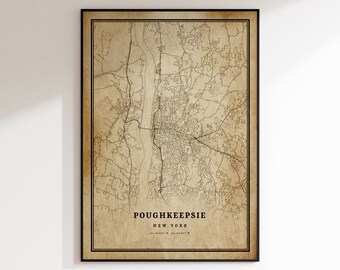 Poughkeepsie Ny Map - Etsy