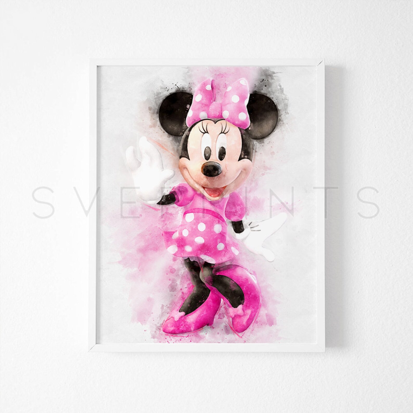 Minnie Mouse print nursery wall art Minnie Mouse poster kids | Etsy