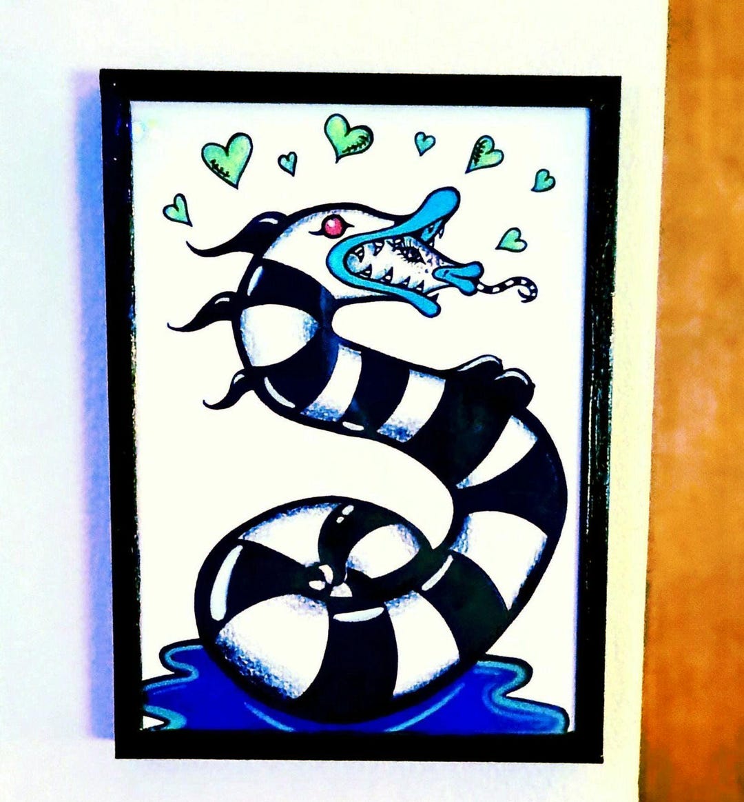 Beetlejuice Beetlejuice! Drawing of a Female Sandworm in Acrylic and ...