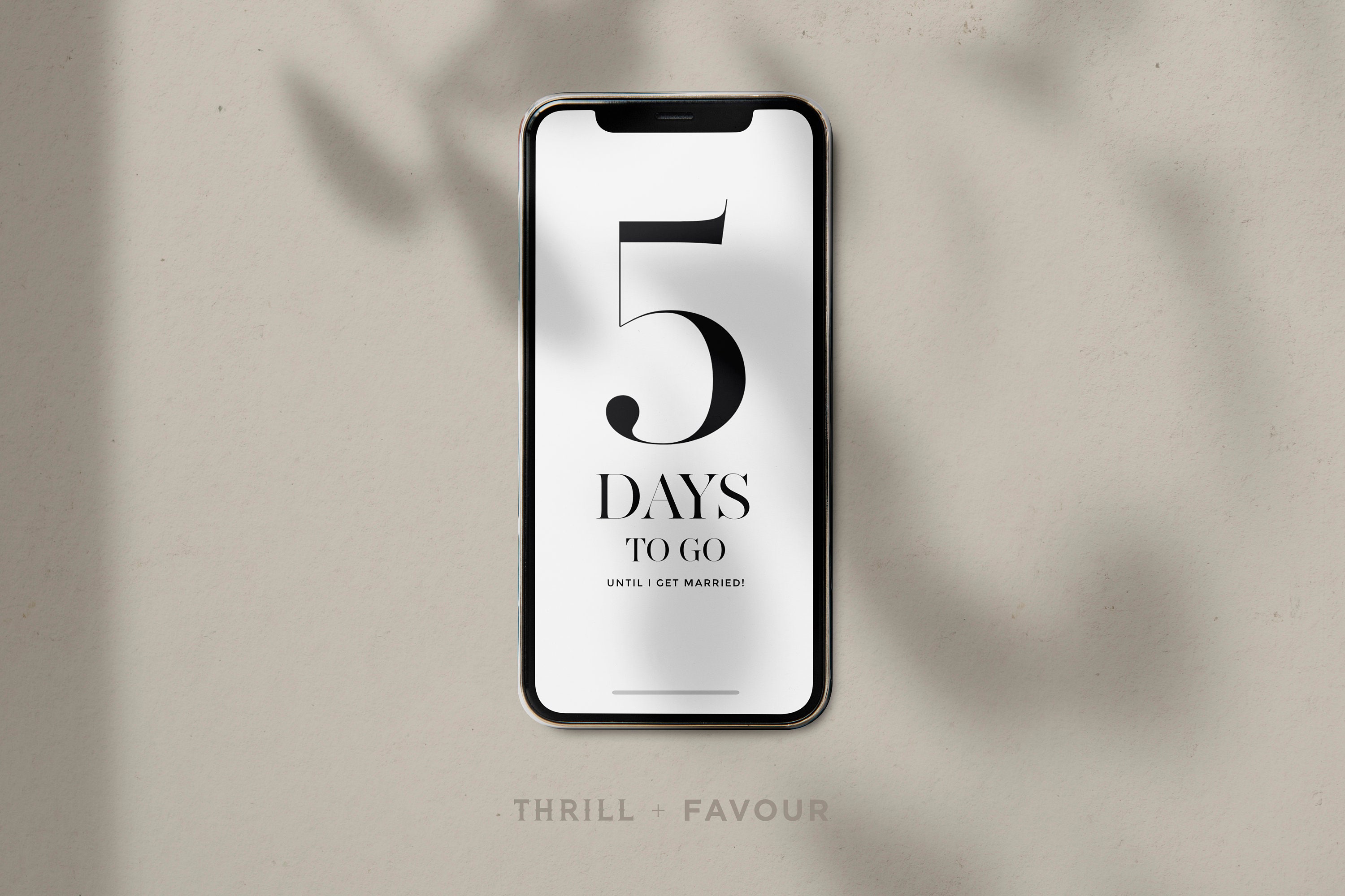 Instagram Stories Wedding Countdown Template, Monochrome Social Media ...