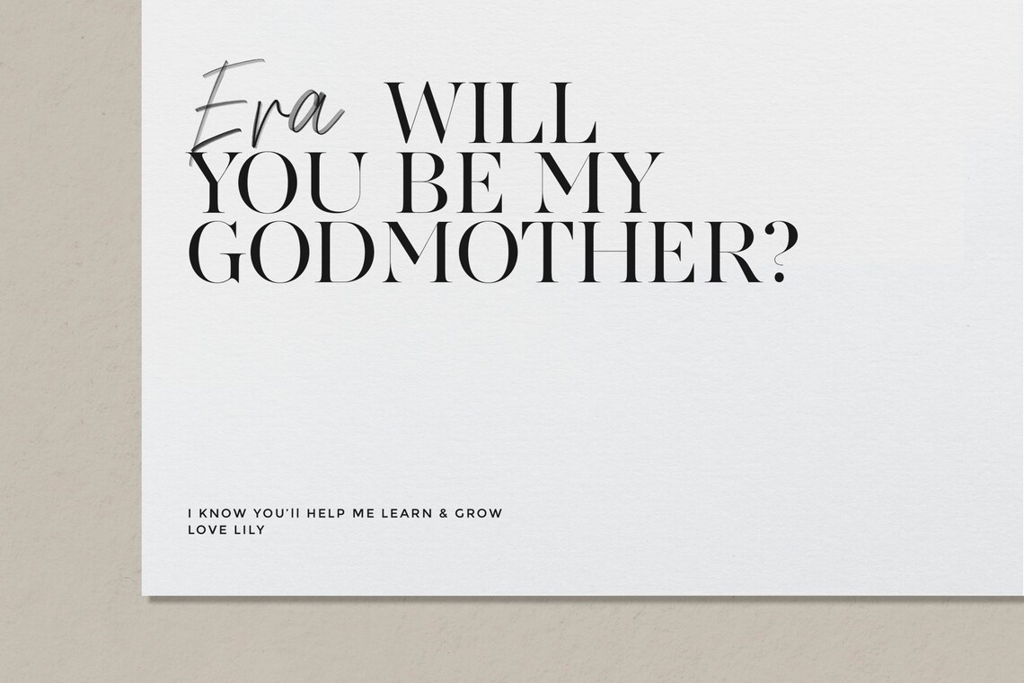 Printable Godparents Proposal Card Template Will You Be My - Etsy