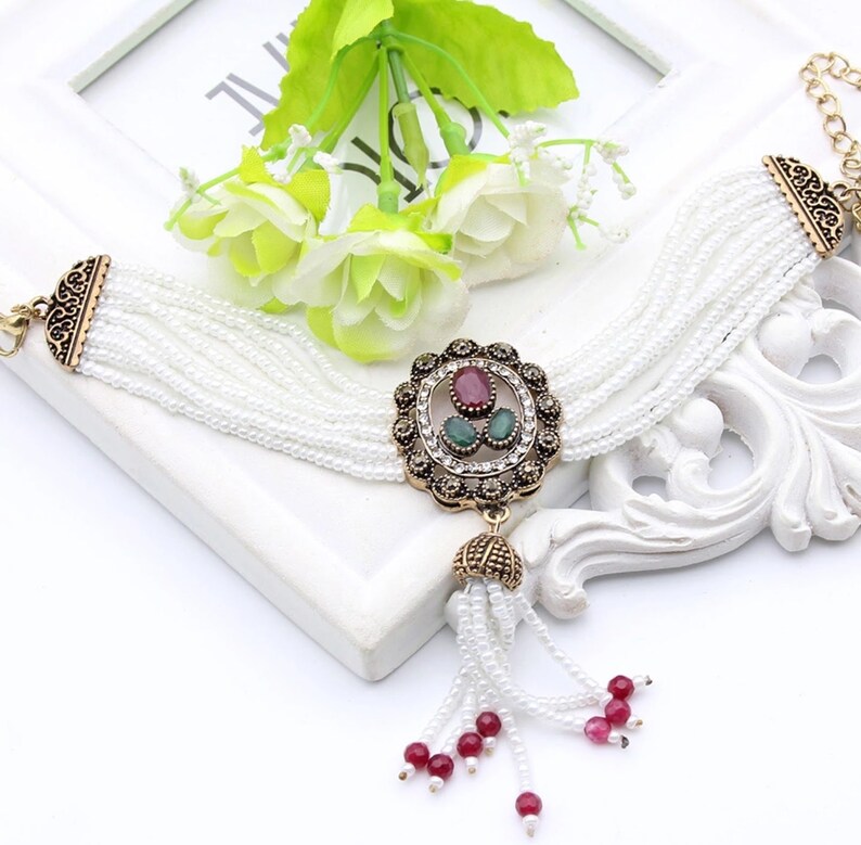 Romantic Vintage Multi-level Beads Tassel Turkish Necklaces - Etsy