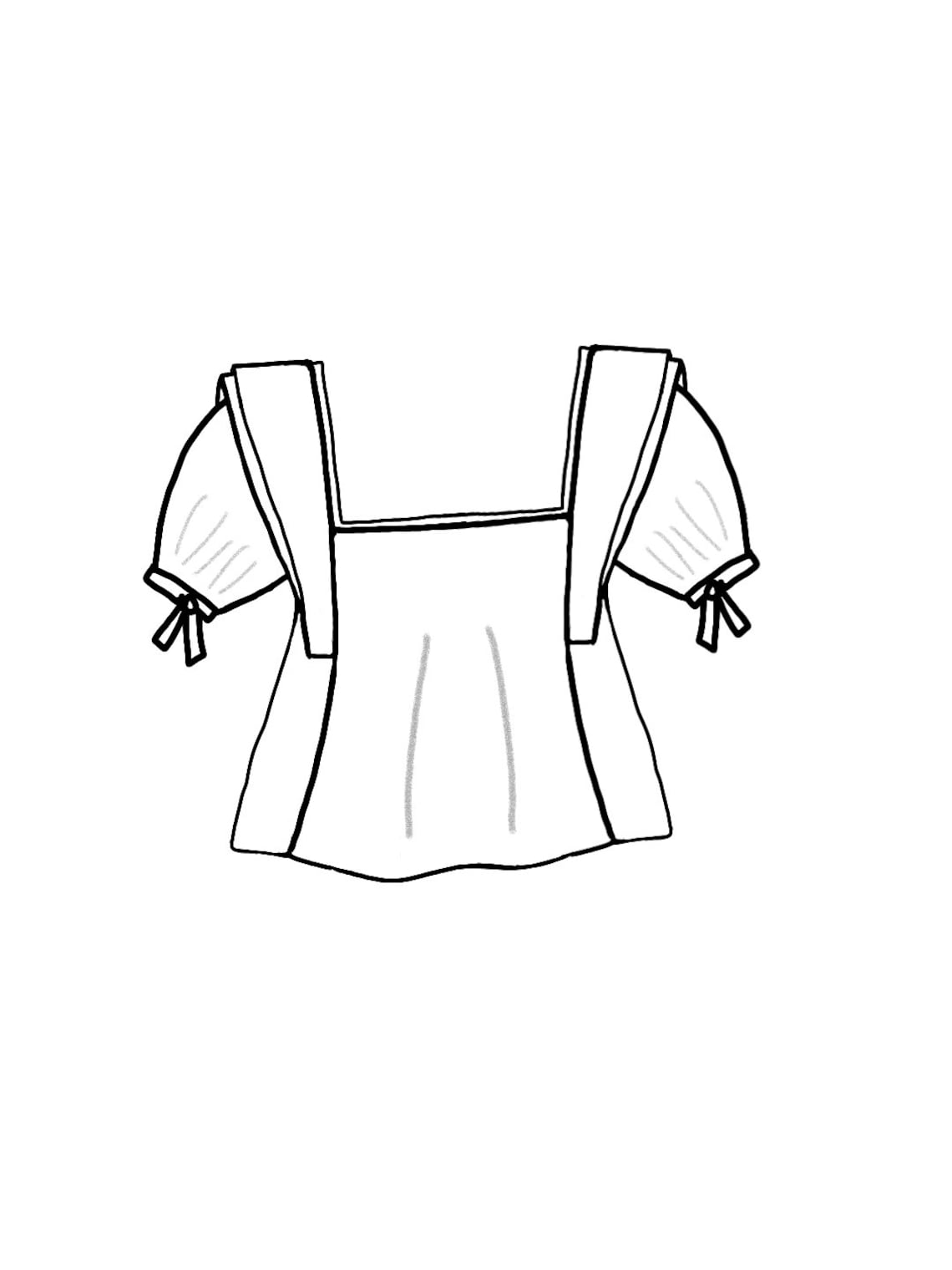 DAISY. Sewing Pattern, Puffed Sleeve Blouse and Ruffles - Intermediate ...