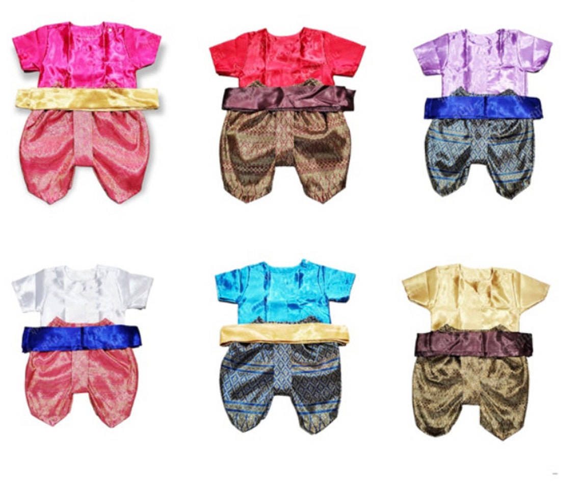 Set of Thai Traditional Vintage Sabai Shirt & Pants With - Etsy