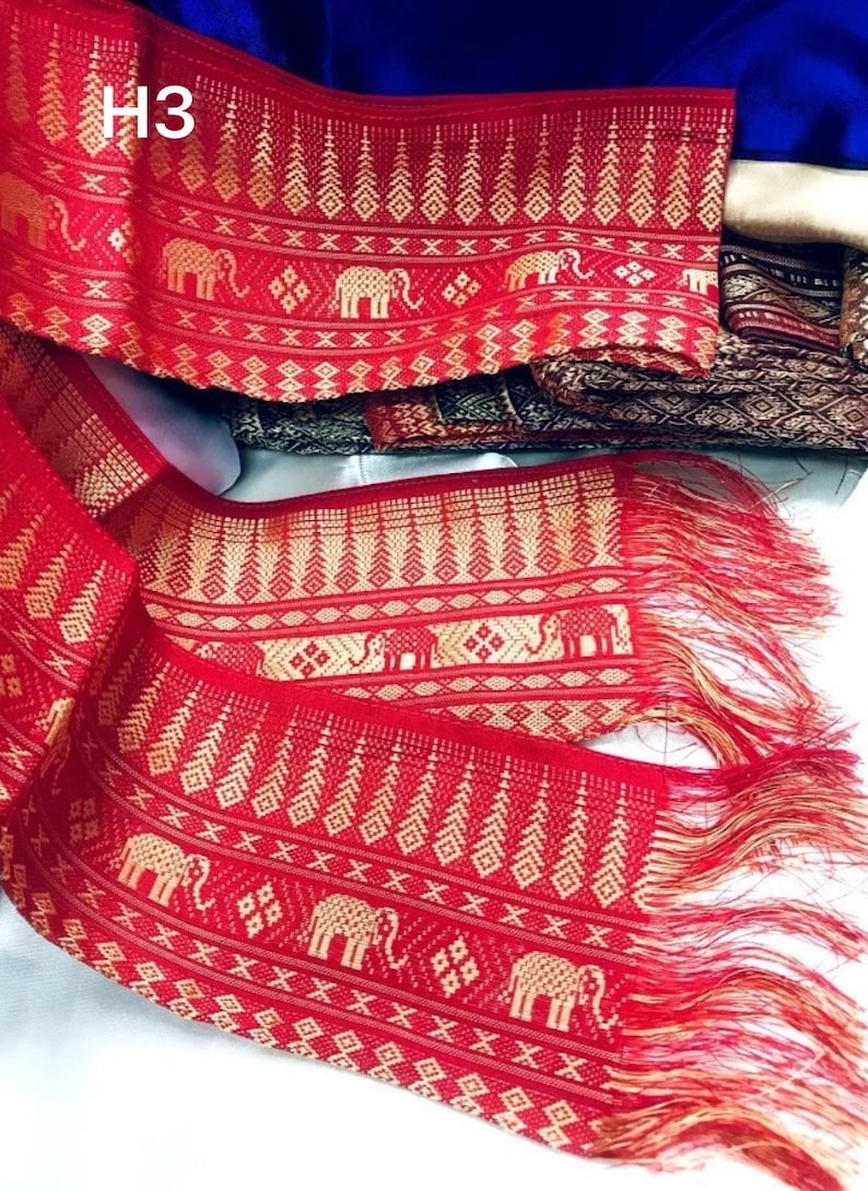 Pabiang Sash Waist Band Shoulder Cloth Thai-lao Tradition Cloth - Etsy