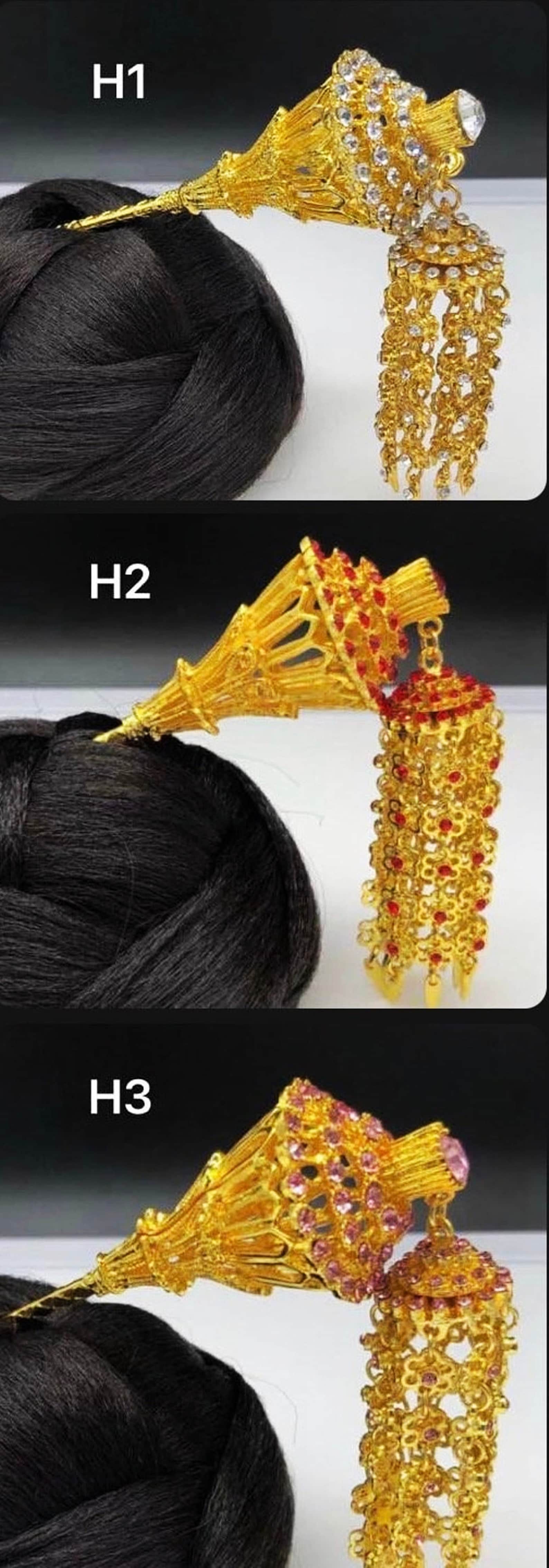 Hair Pin Thai Accessories for Thai Costume, Thailand Ancient Design ...