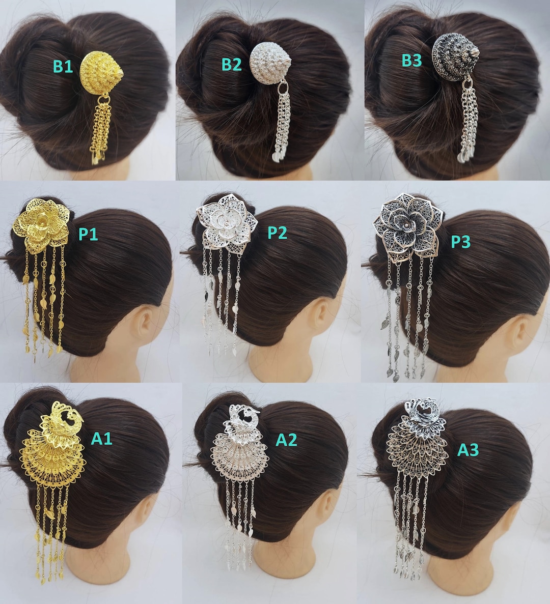 Hair Pin Thai Accessories for Thai Costume, Thailand Ancient Design ...