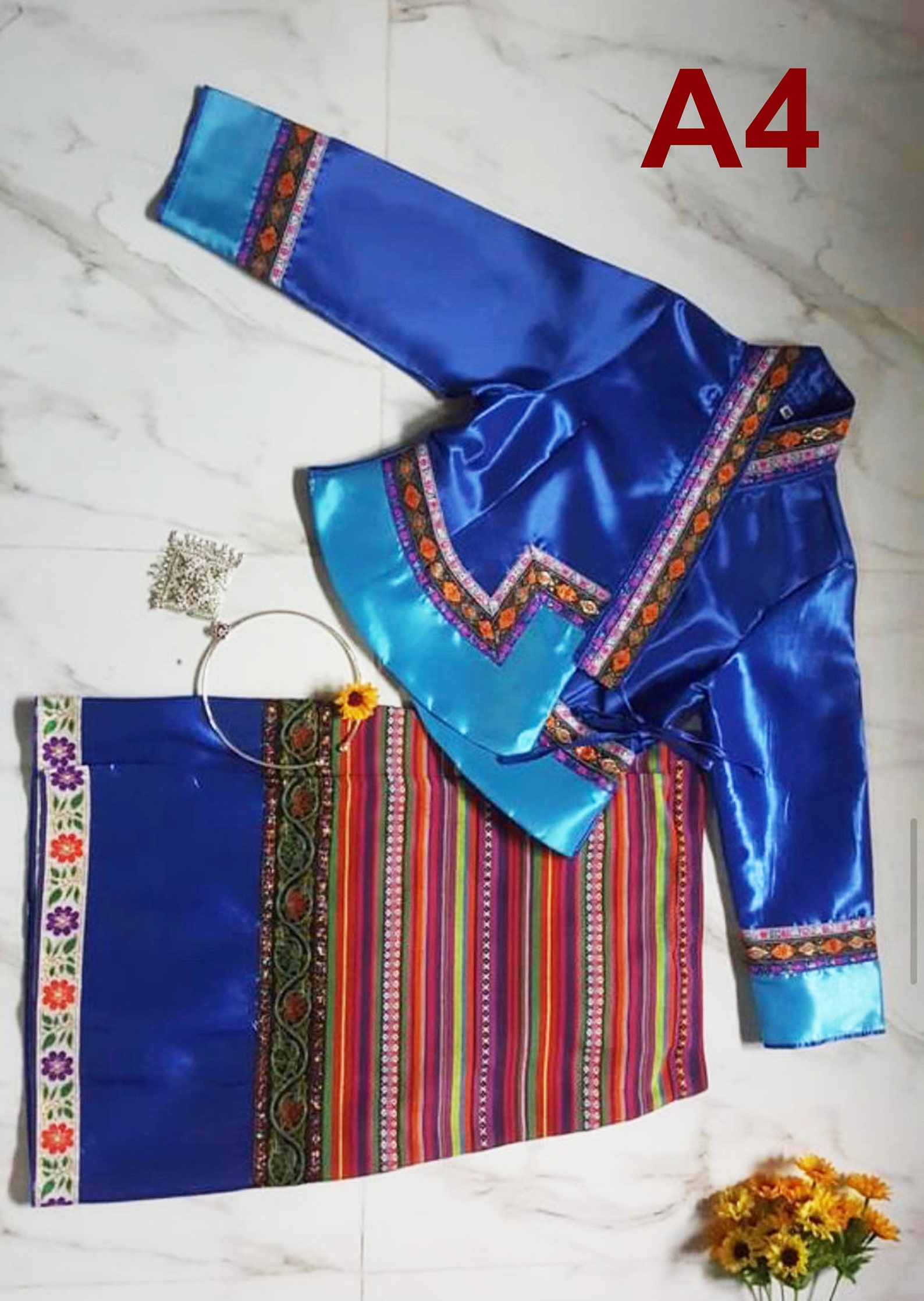 Set of Thai Traditional Vintage Sabai Shirt & Pants for Kids | Etsy