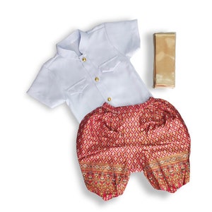 Set of Thai Traditional Vintage Sabai Shirt & Pants for Kids - Etsy