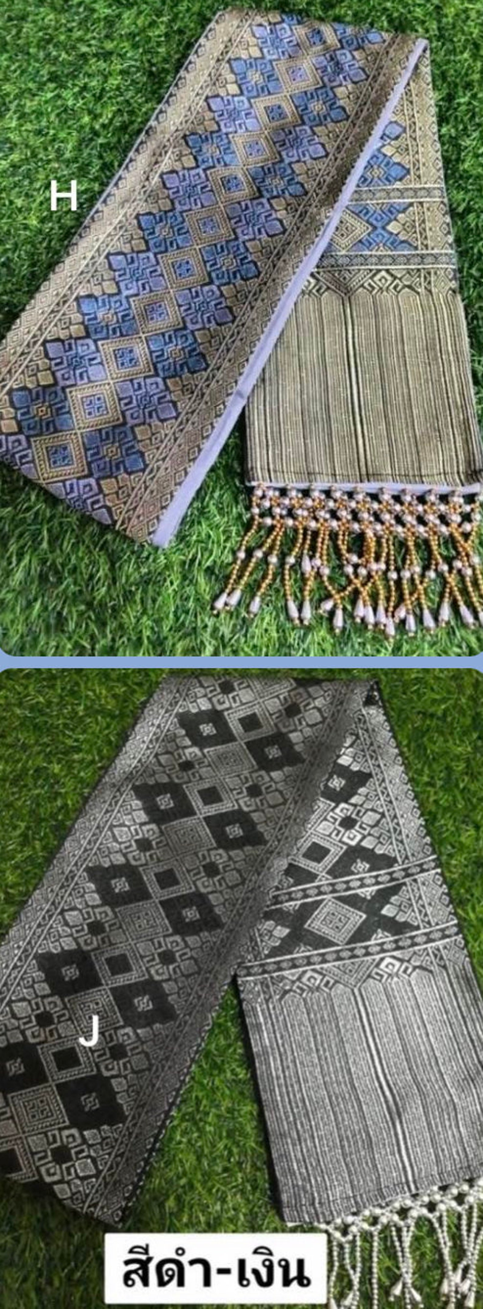 Pabiang Shoulder Cloth Lao Silk Sabai Sash Thai Lao Traditional Dress 5 ...