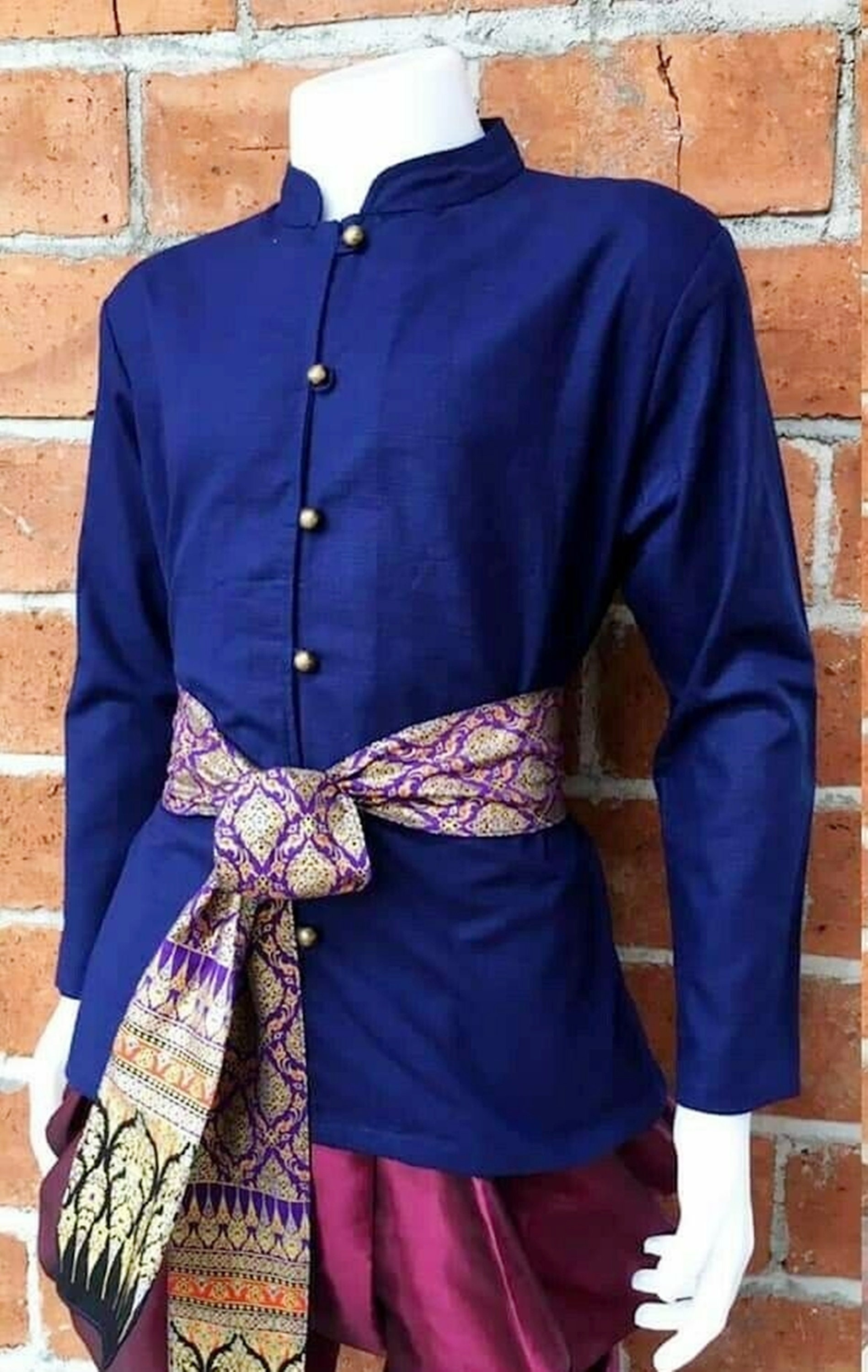 Thai Traditional Vintage T-shirt for Men Silk Shirt Lanna | Etsy