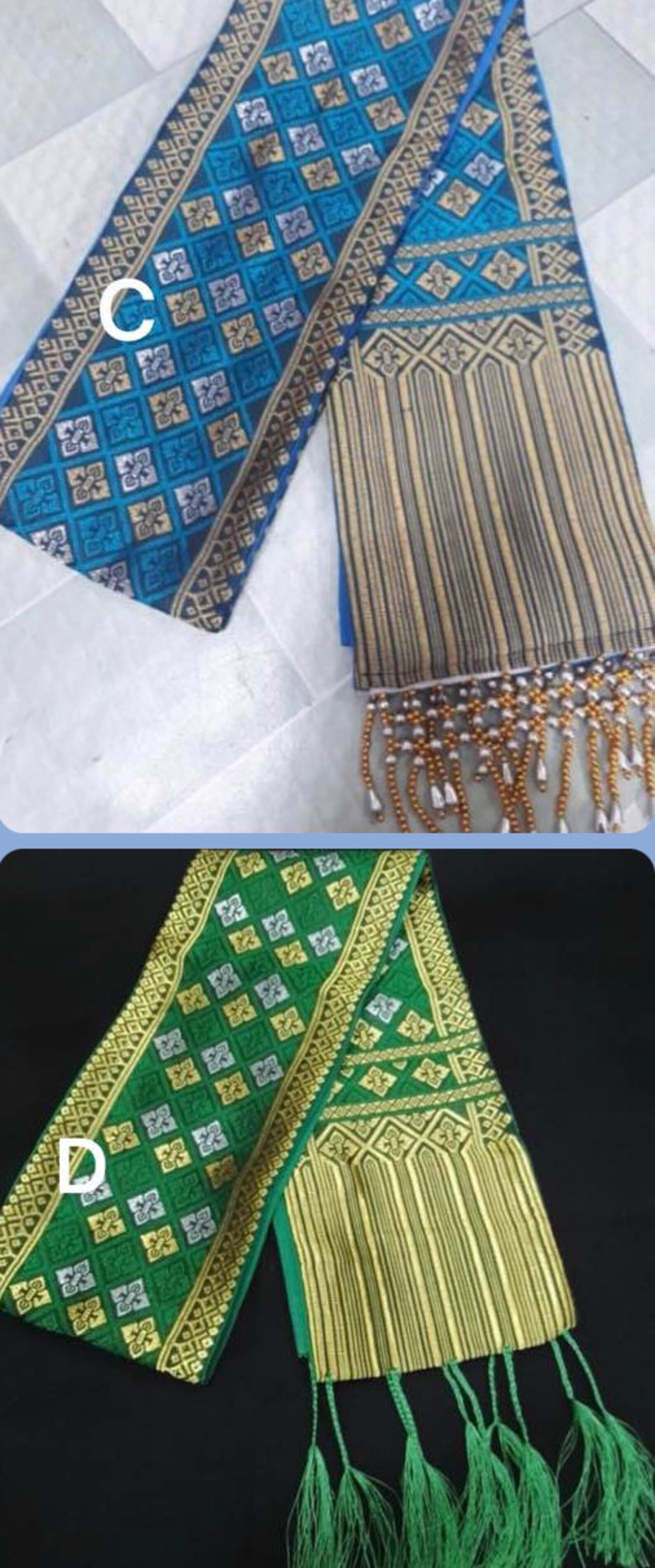 Pabiang Shoulder Cloth Lao Silk Sabai Sash Thai Lao Traditional Dress 5 ...