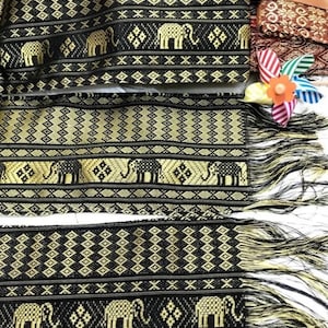 Pabiang Sash Waist Band Shoulder Cloth Thai-lao Tradition Cloth - Etsy