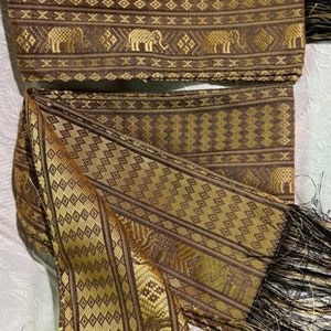 Pabiang Sash Waist Band Shoulder Cloth Thai-lao Tradition Cloth - Etsy