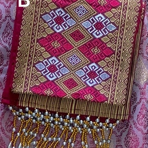 Pabiang Shoulder Cloth Lao Silk Sabai Sash Thai Lao Traditional Dress 5 ...